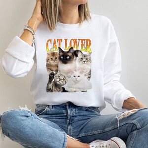 Custom Cat T-shirt, Personalized Cat Love Sweatshirt, Gift for Cat ...