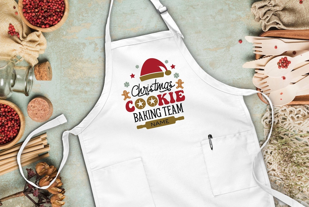 Baking Team Apron, Christmas Apron, Cookie Crew Apron, Custom Xmas ...