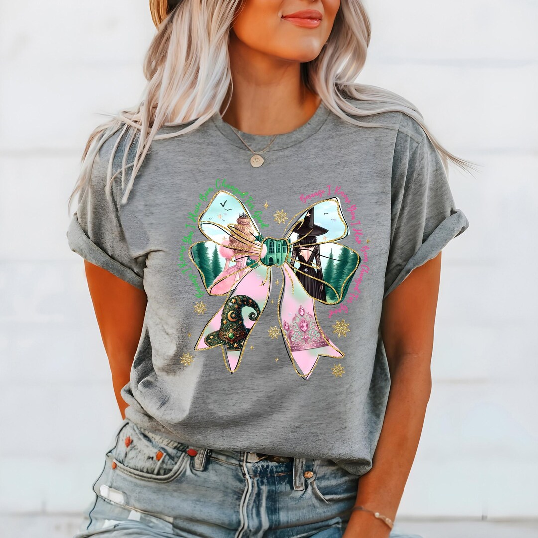Changed for Good Clock Tee, Glitter Elphaba and Glinda Duo Design Shirt ...