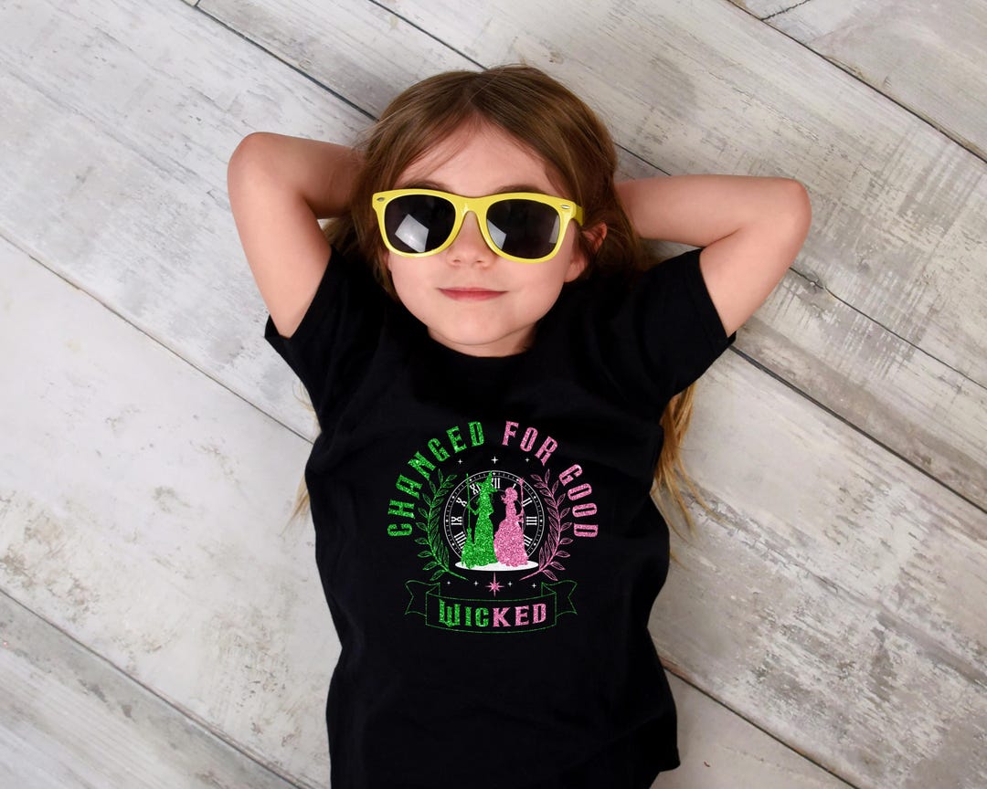 Changed for Good Clock Tee, Elphaba and Glinda Duo Design Shirt, Wicked ...