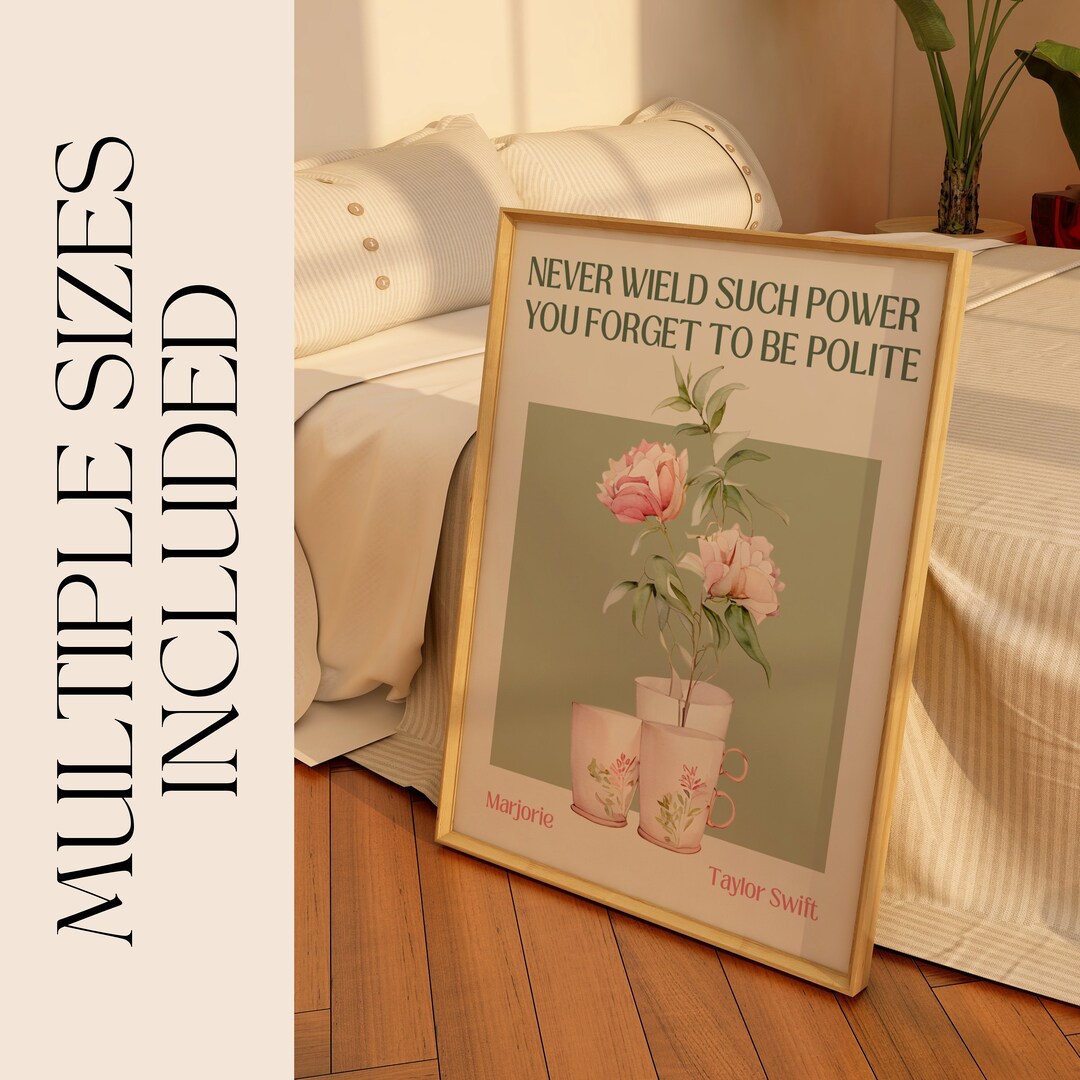 Marjorie Taylor Swift Letras, Taylor Swift Decor, regalo rápido, cartel ...