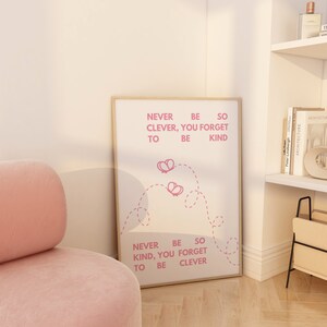 Marjorie Clever and Kind, Taylor Swift Poster, Girly Fast Gift, Pink ...