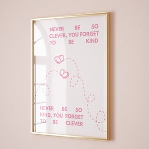 Marjorie Clever and Kind, Taylor Swift Poster, Girly Fast Gift, Pink ...