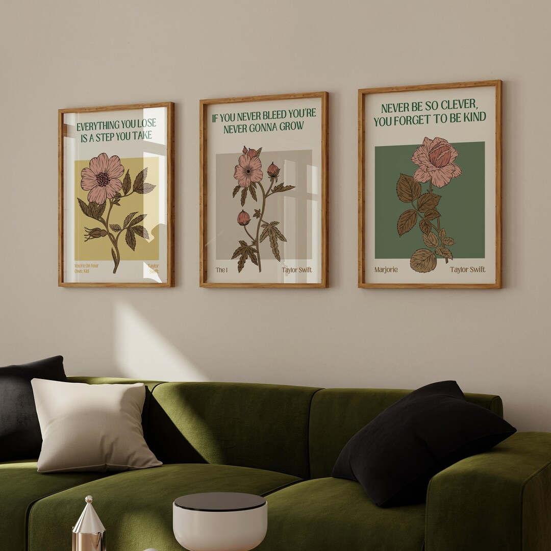 Triple Print Set, Taylor Swift Digital Poster, Taylor August Poster ...