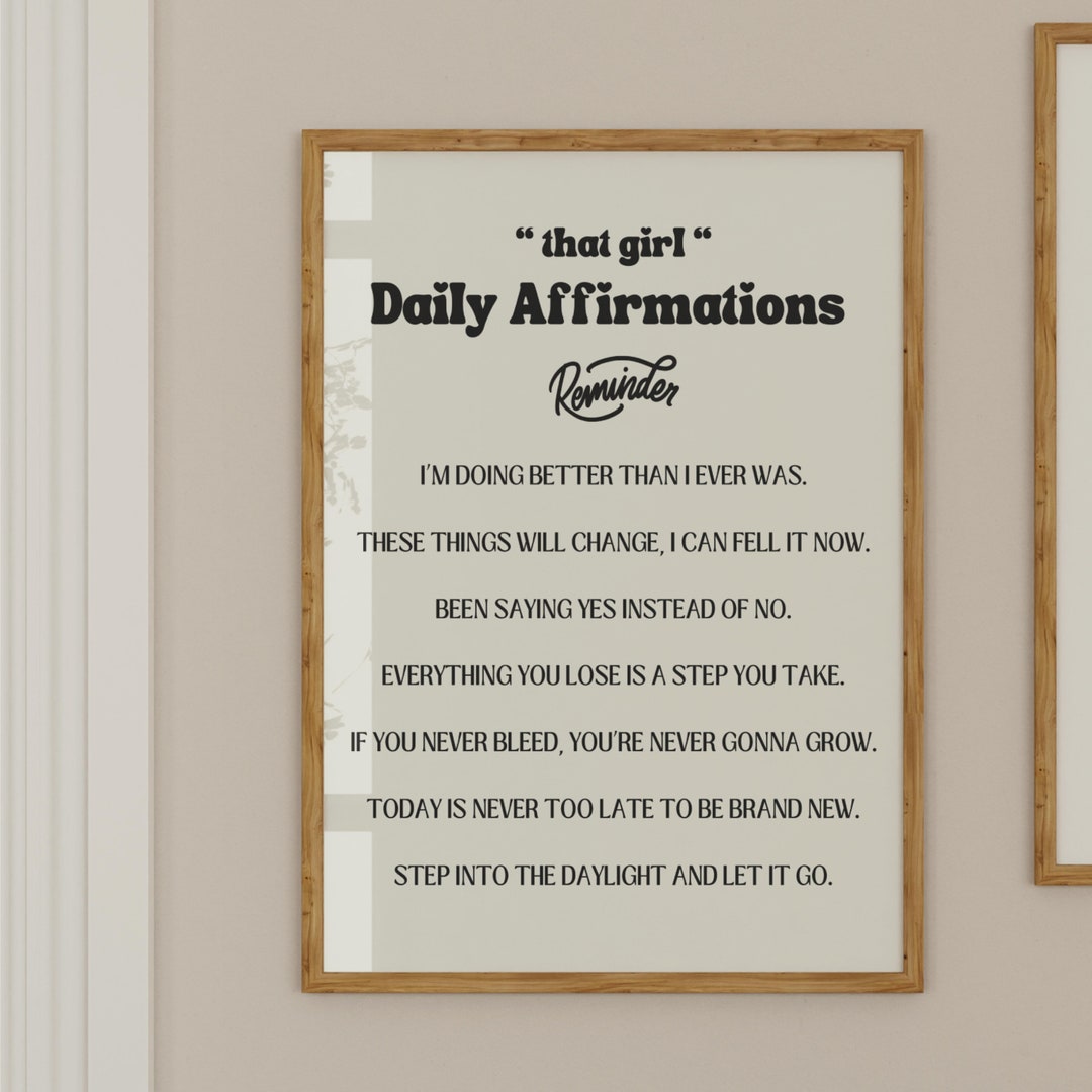 Affirmations in Taylor Swift Lyrics Taylor Swift Poster - Etsy.de