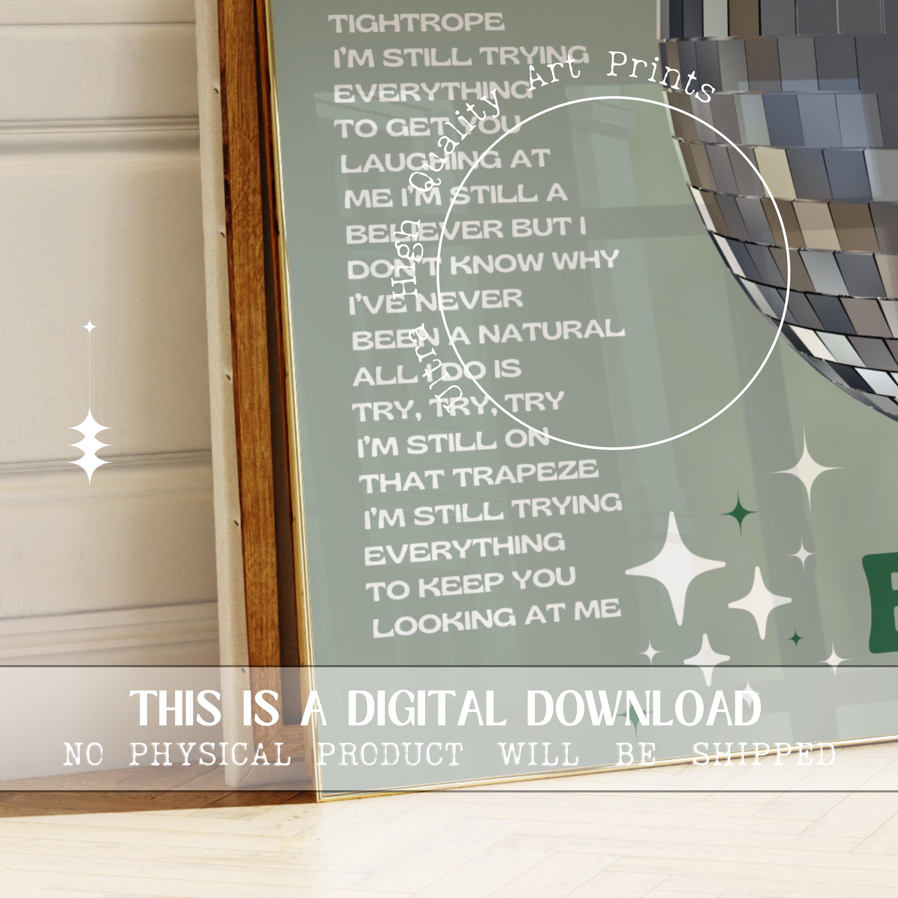 Taylor Swift Mirror Ball Poster Trendy Prints Mirror Ball - Etsy UK