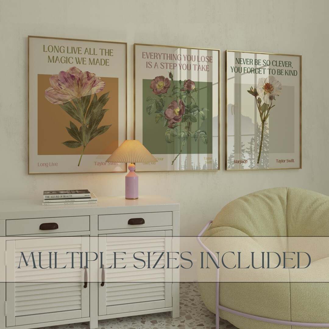 Triple Print Set, Taylor Swift Digital Poster, Marjorie Print, Long ...