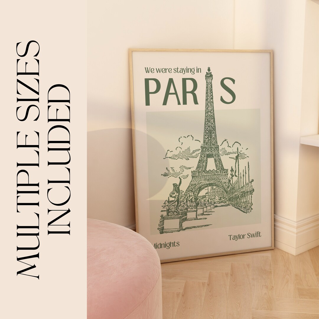 Paris Poster, Midnights Album, Taylor Retro Print, Swiftie Gift Merch ...