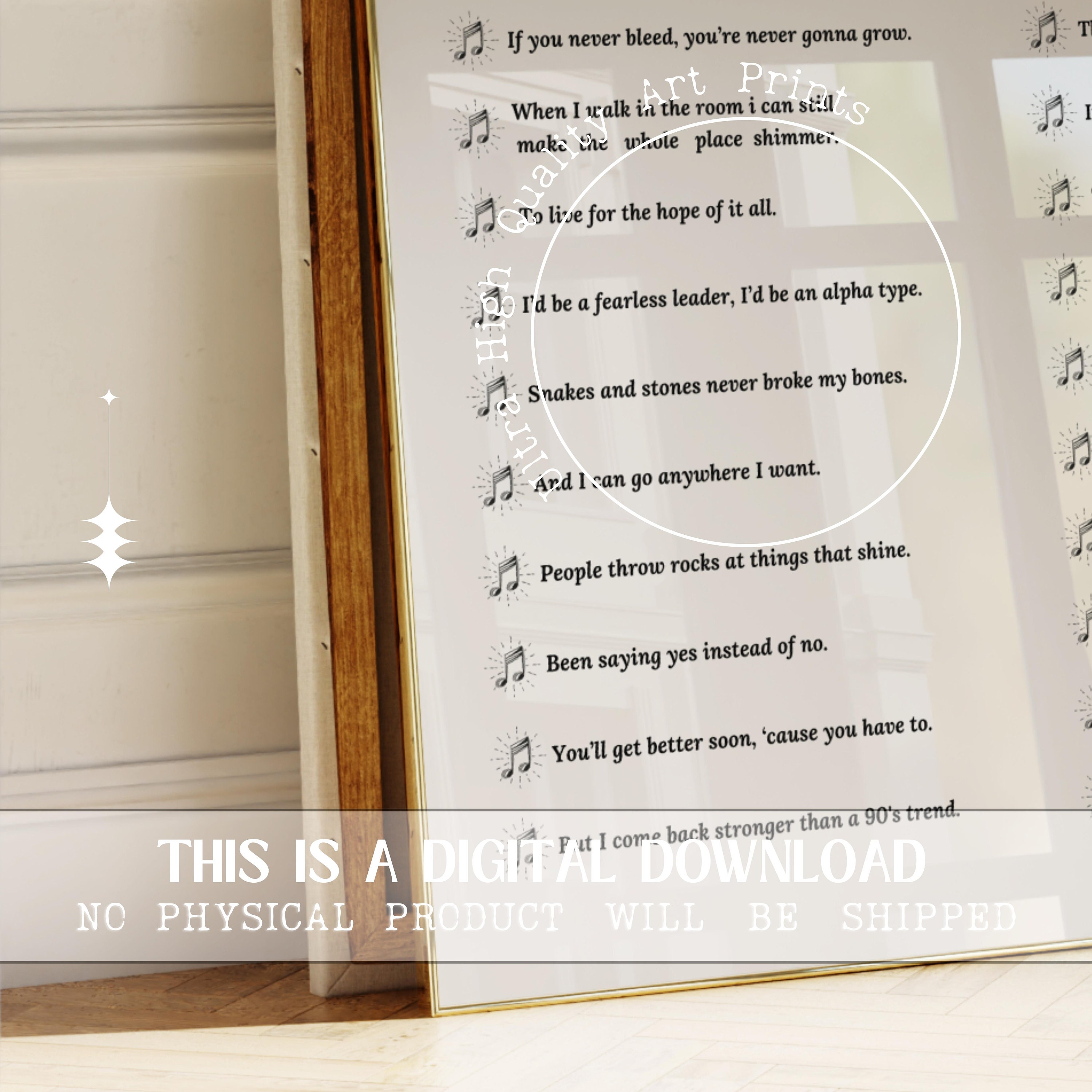 Affirmations in Taylor Swift Lyrics Taylor Swift Poster - Etsy Ireland