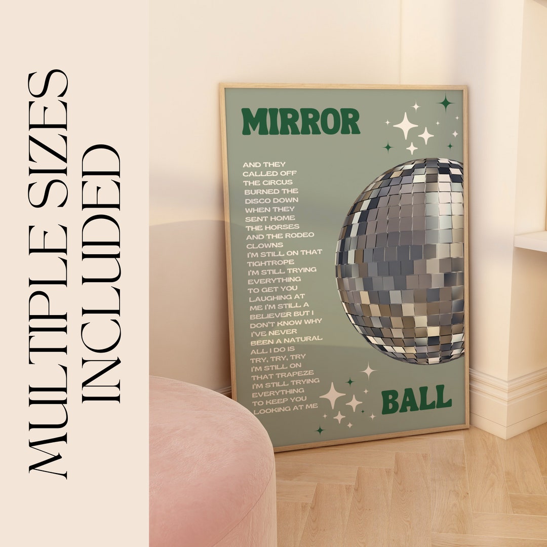 Taylor Swift Mirror Ball Poster, Trendy Prints, Mirror Ball Digital ...