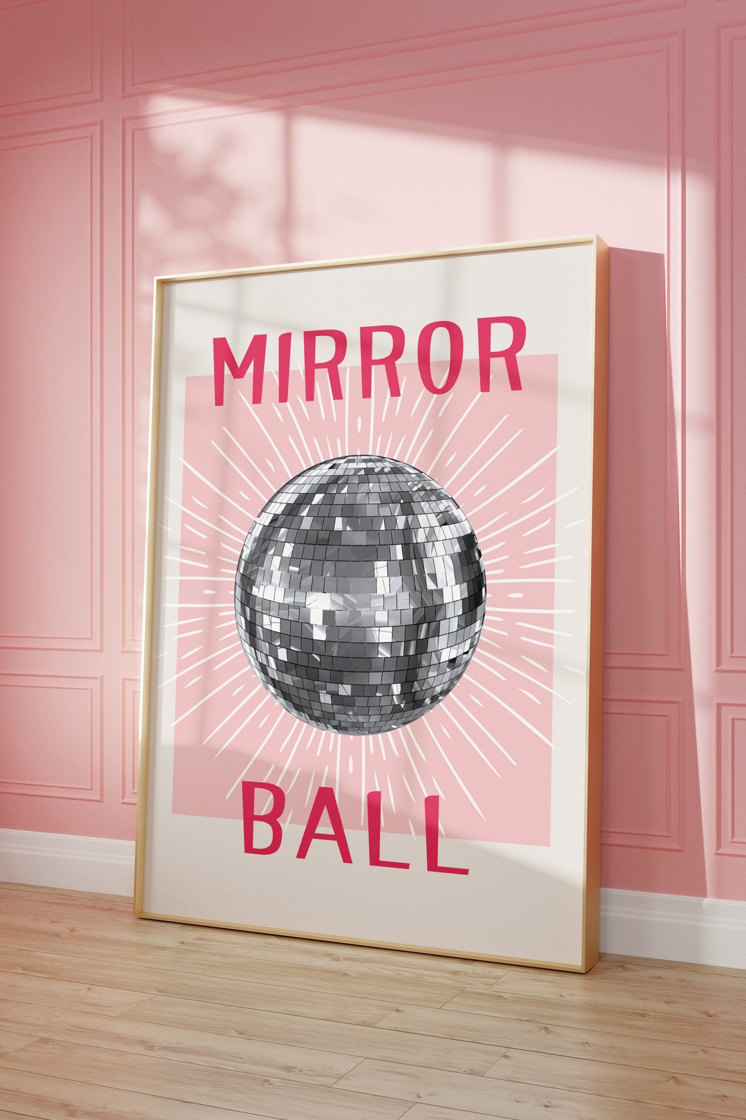 Taylor Swift Mirror Ball Poster, Trendy Prints, Pink, DIGITAL, Mirror ...