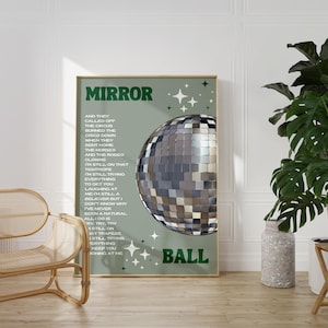 Taylor Swift Mirror Ball Poster, Trendy Prints, Mirror Ball Digital ...