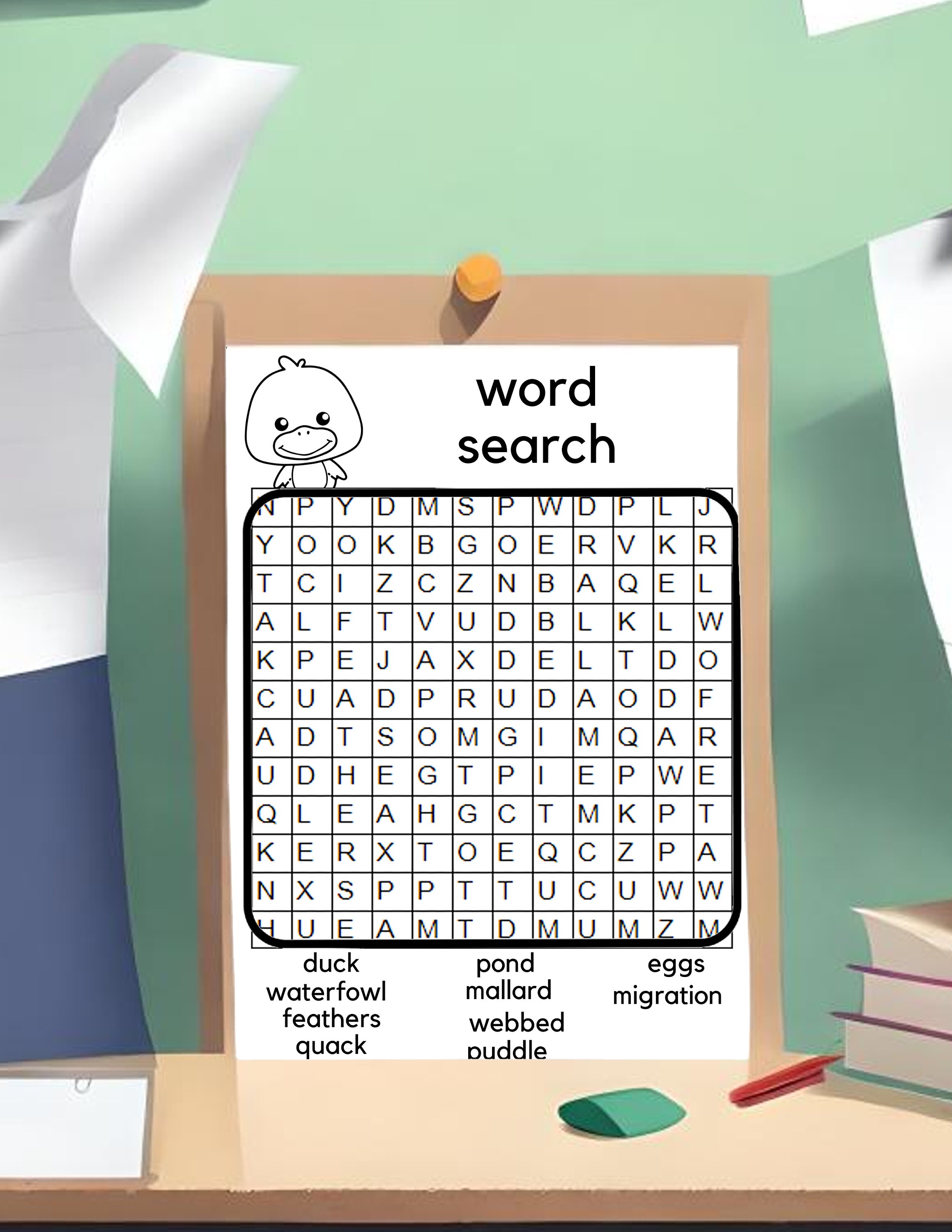 Animals Word Search : Puzzle Book for Kids of All Ages, 10 Page Word ...