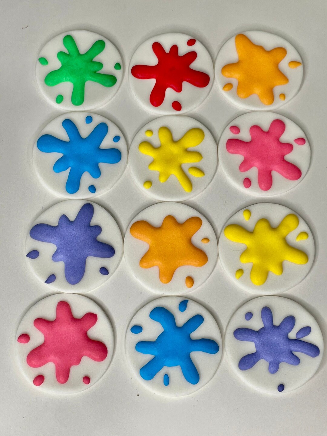 Paint Splatter Cupcake Toppers - Etsy