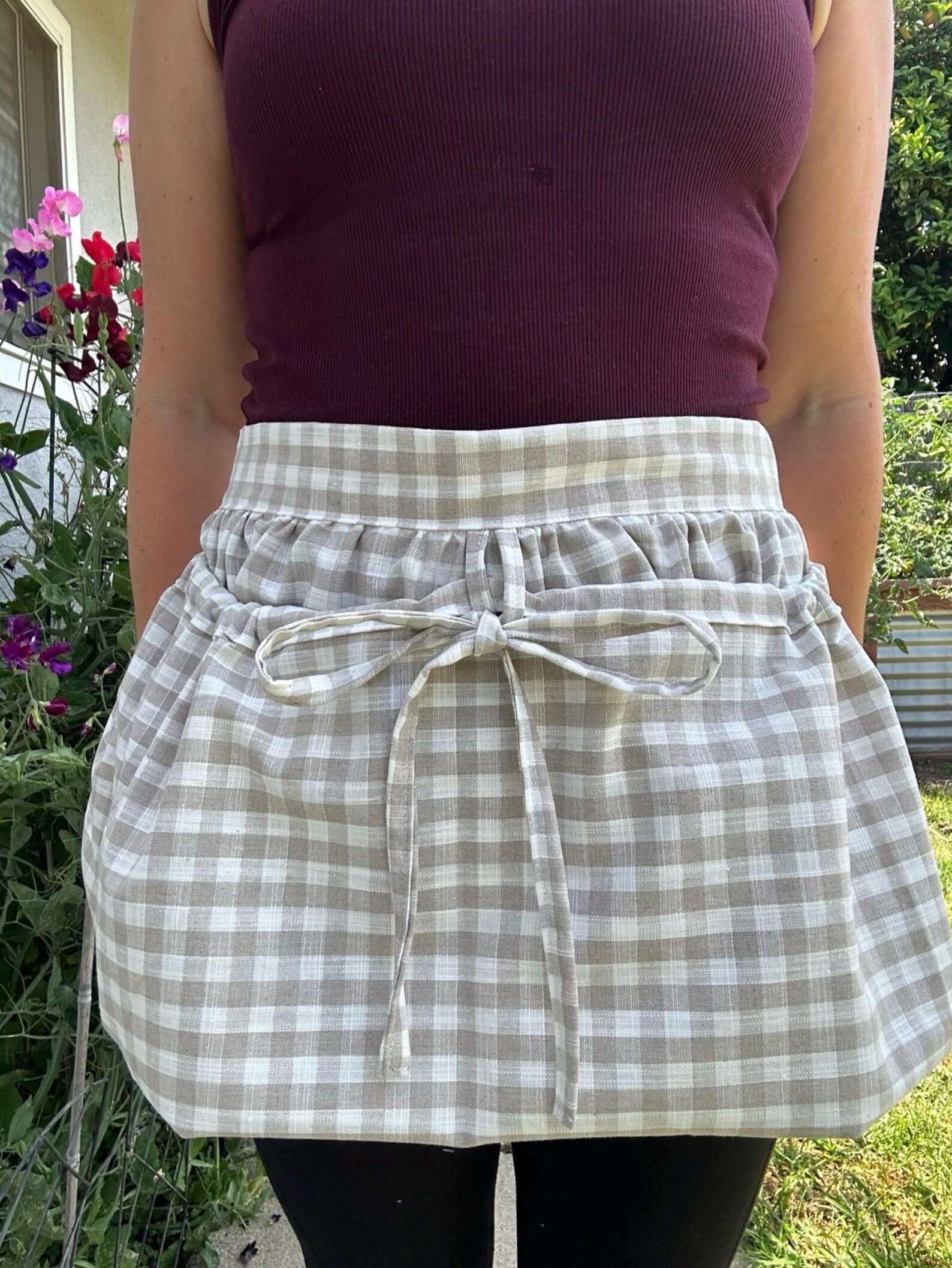 Handmade Linen Blend Harvest Apron: Garden Gathering Pouch - Etsy