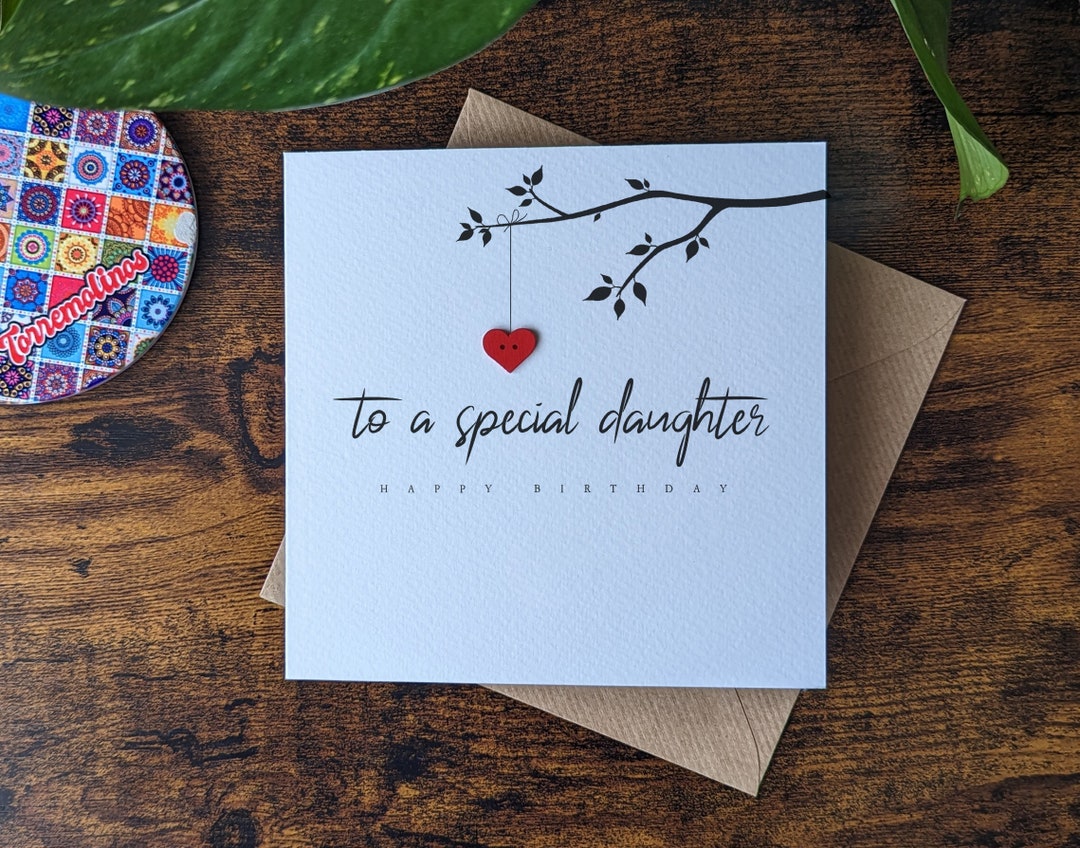 Personalised Daughter Card, to A Special Daughter Birthday Card ...