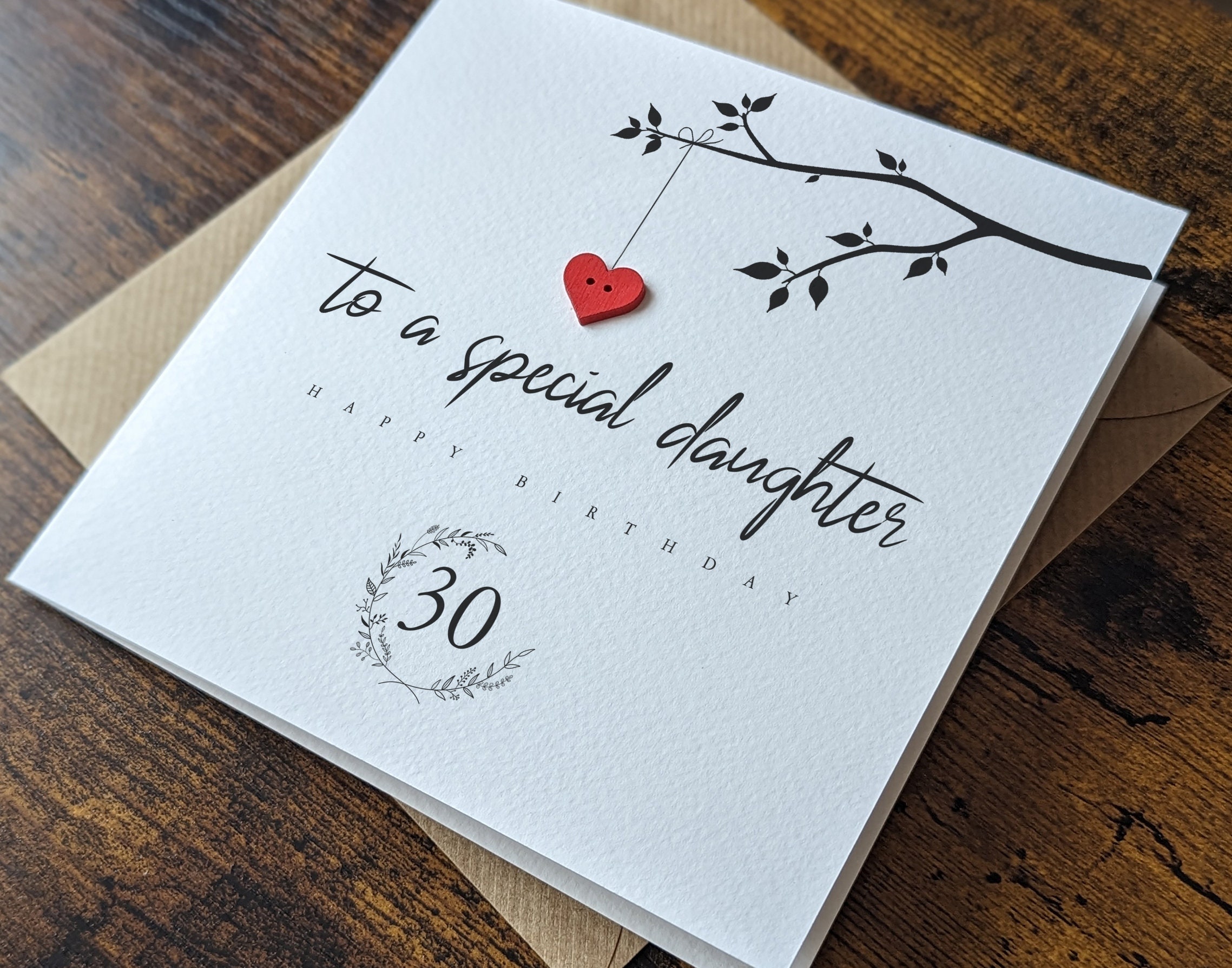 Handmade Card for Daughter's 30th Birthday Personalised - Etsy UK