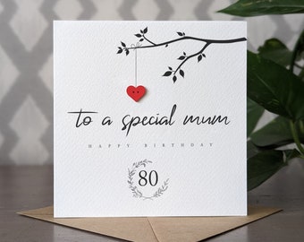80th Birthday Card for Mum - Etsy UK