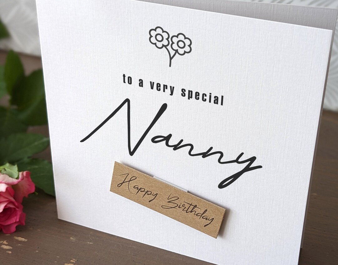 Nanny Birthday Card for Nanny Personalised Birthday Cards for Her - Etsy
