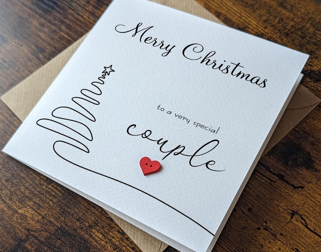 Christmas Card for COUPLE, Handmade Card for Couple, to A Special ...