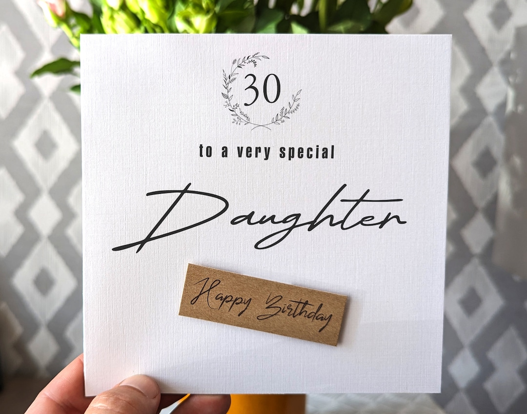 Daughter 30th Birthday Card for Daughter Personalised 30th Birthday ...