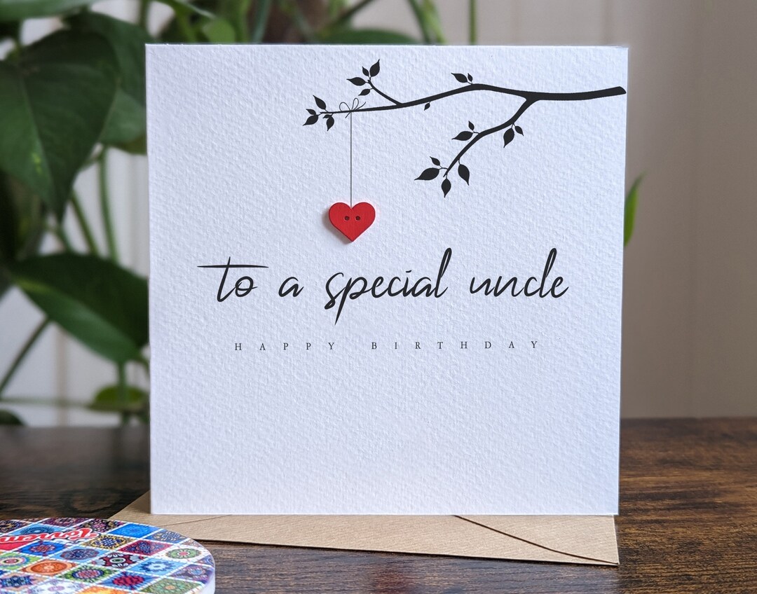 Personalised Uncle Birthday Card, Handmade Card - Etsy