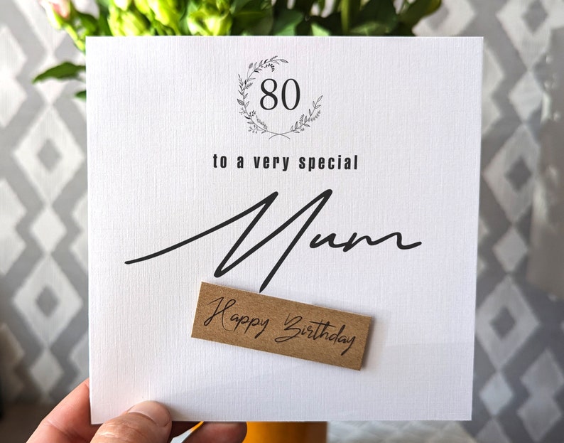Mum 80th Birthday Card for Mum Personalised 80th Birthday - Etsy