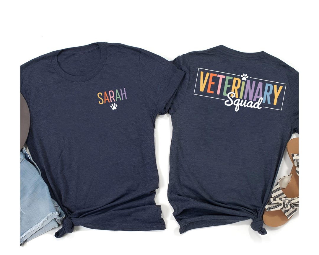 Veterinary Squad Custom Shirts With Name, Veterinary Squad Shirt: Vet ...