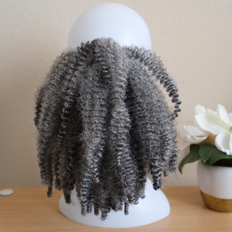 Gray Afro Wig - Etsy