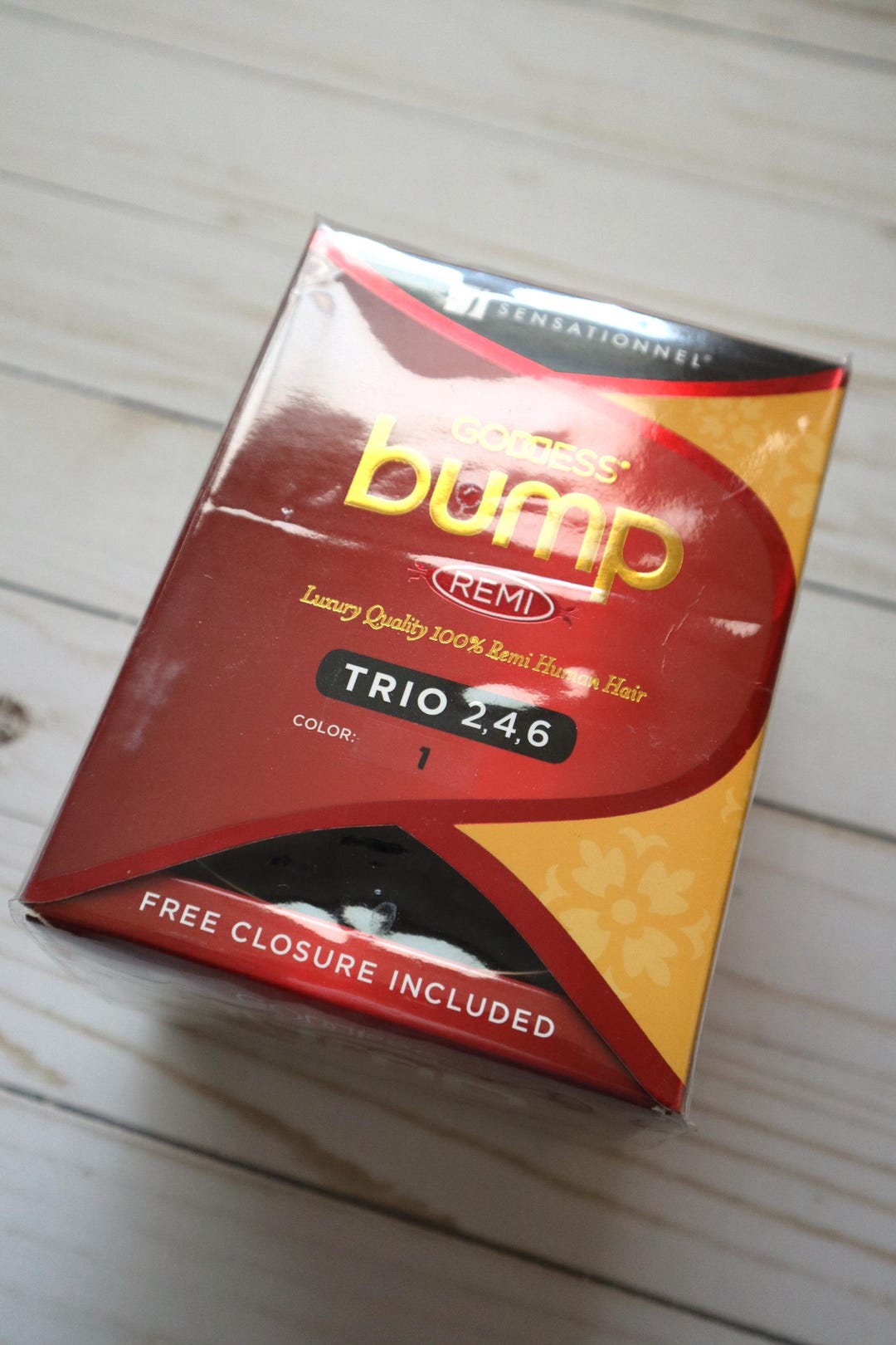 Sensationnel Goddess Bump 100% Remi Human Hair, Trio 2, 4, 6, Color 1 ...