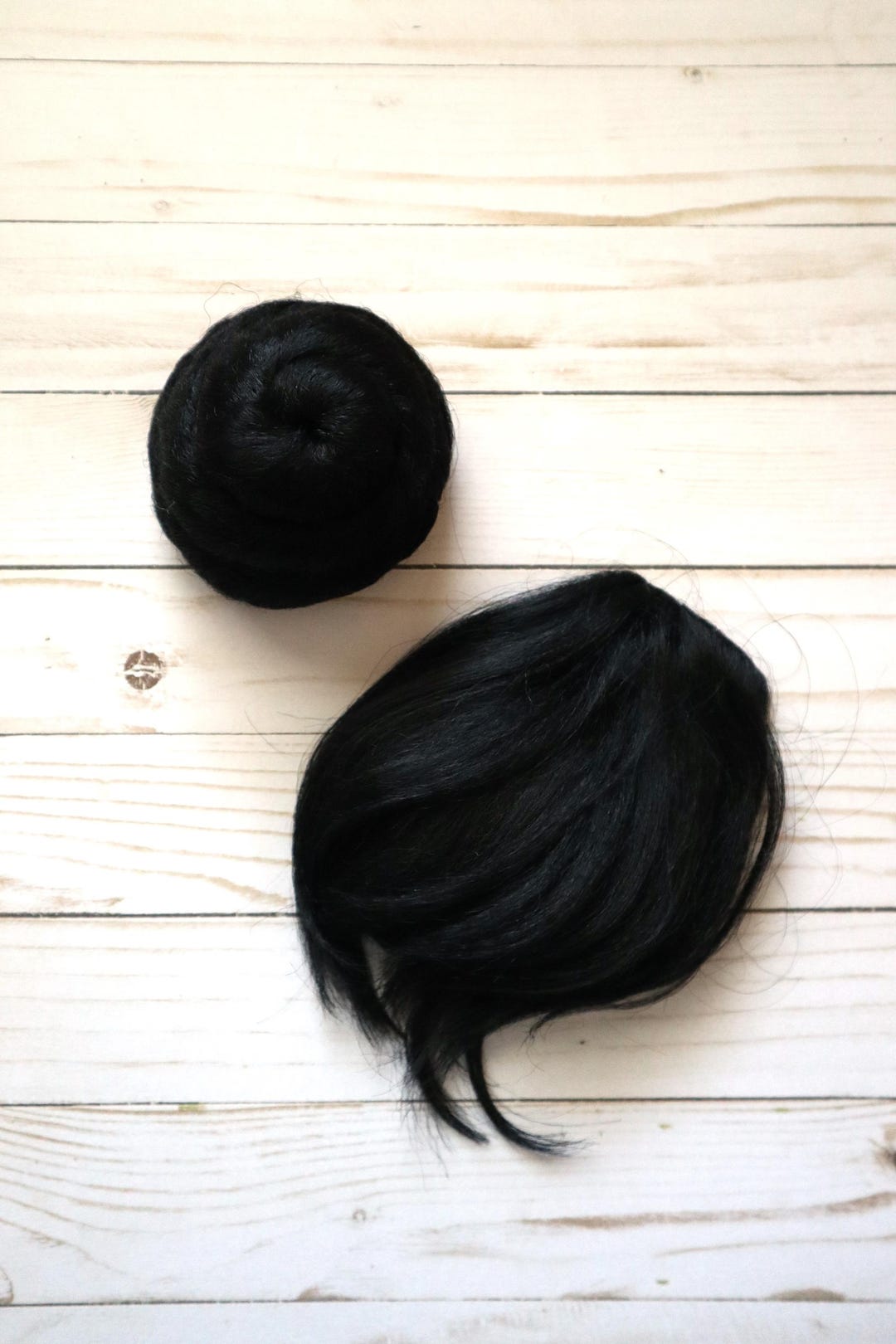 Top Knot Hair Bun and Bang, Color 1, 2 Piece Bun and Bang Hair ...
