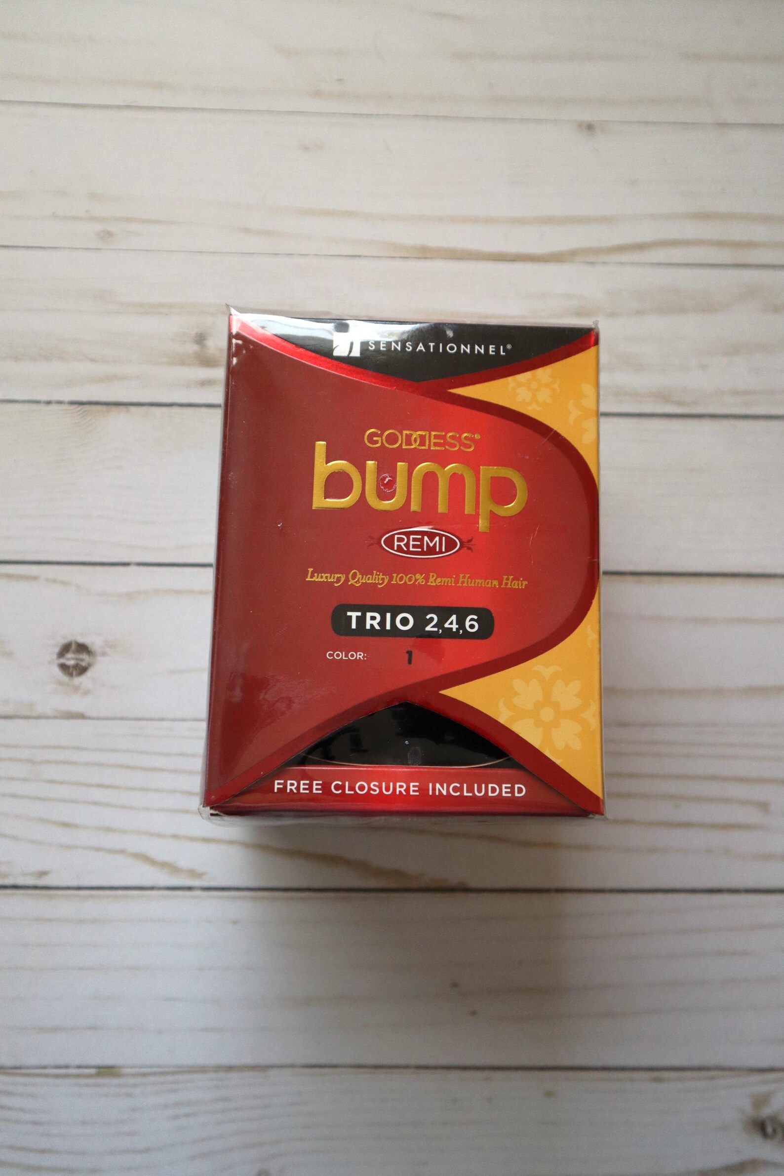 Sensationnel Goddess Bump 100% Remi Human Hair, Trio 2, 4, 6, Color 1 ...