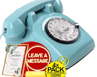 AUDIO GUEST BOOK 3.0 Led Free Stand Retro Telephone With Rotary Dial ...