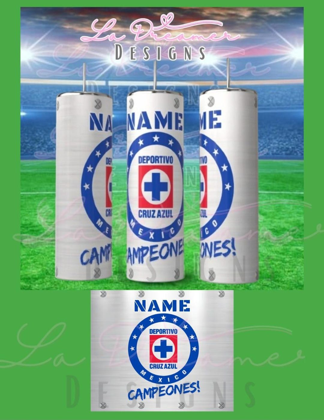 Cruz Azul Campeones Tumbler Wrap, Mexican Soccer Team, Equipo De ...