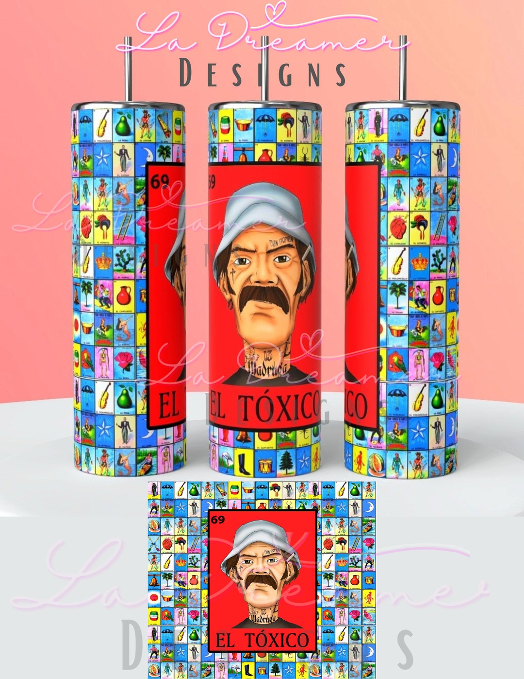 El Toxico Loteria Tumbler Wrap, Don Ramon Loteria Wrap, Loteria El ...