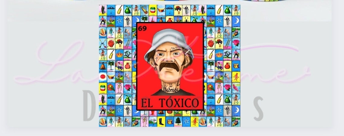 El Toxico Loteria Tumbler Wrap, Don Ramon Loteria Wrap, Loteria El ...