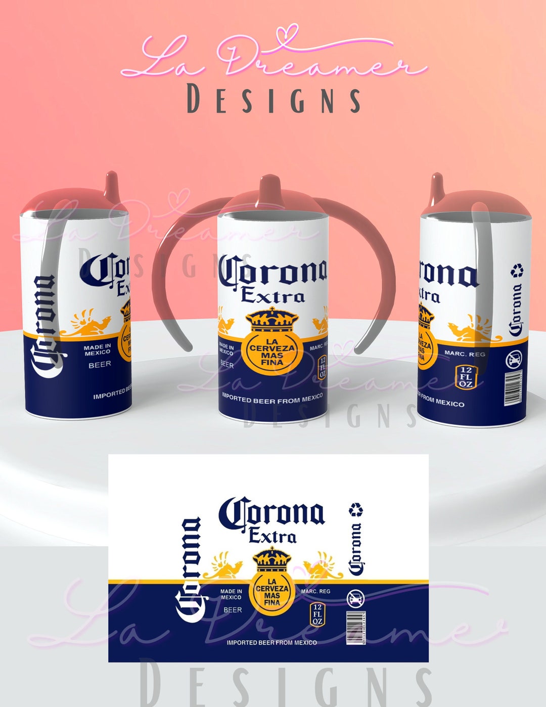 Corona 12oz Sipi Cup Wrap, Corona Extra Sipi Cup Png Wrap, Corona Kids ...