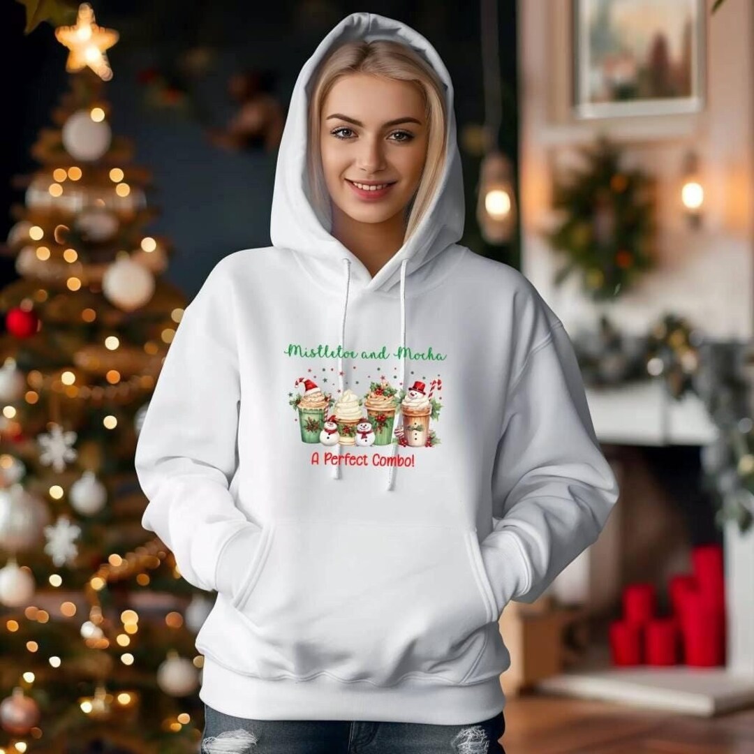Mistletoe and Mocha A Perfect Combo Christmas PNG Sublimation Design Festive Holiday Graphic for ...