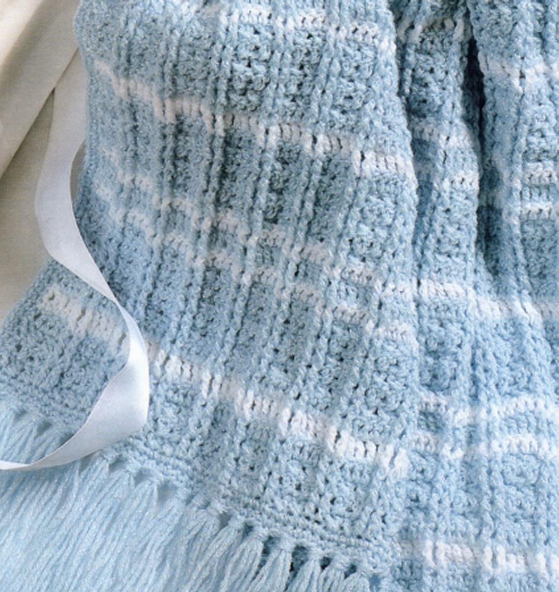 Crochet Pattern Baby / Crib Blanket / Afghan - Easy Two Color Baby ...