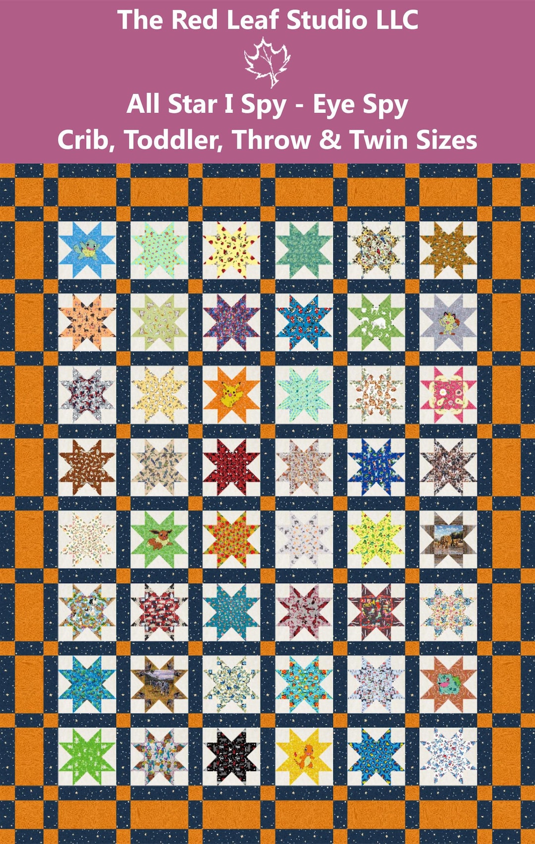 All Star I Spy – Eye Spy Quilt Pattern Crib Toddler Throw and Twin ...