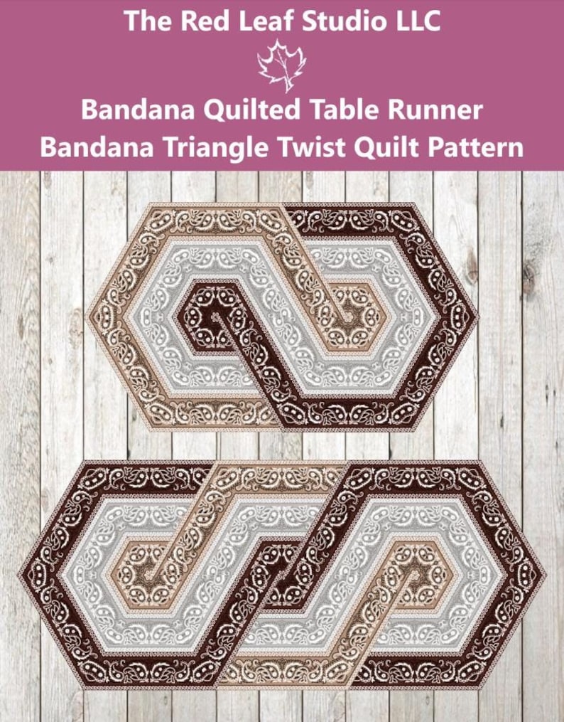 Bandana Quilted Table Runner - Bandana Triangle Twist Quilt Pattern ...