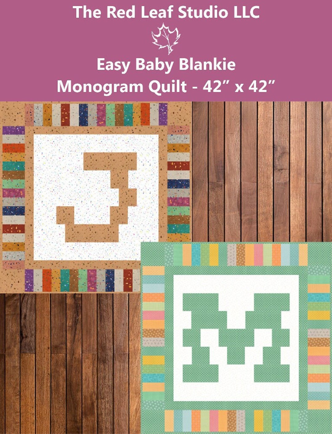 Easy Baby Blankie Crib Monogram/initial Quilt Pattern INSTANT DOWNLOAD ...
