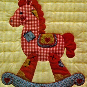 Quilt Pattern Cute & Adorable Rocky Horse Easy Applique Baby / Crib ...