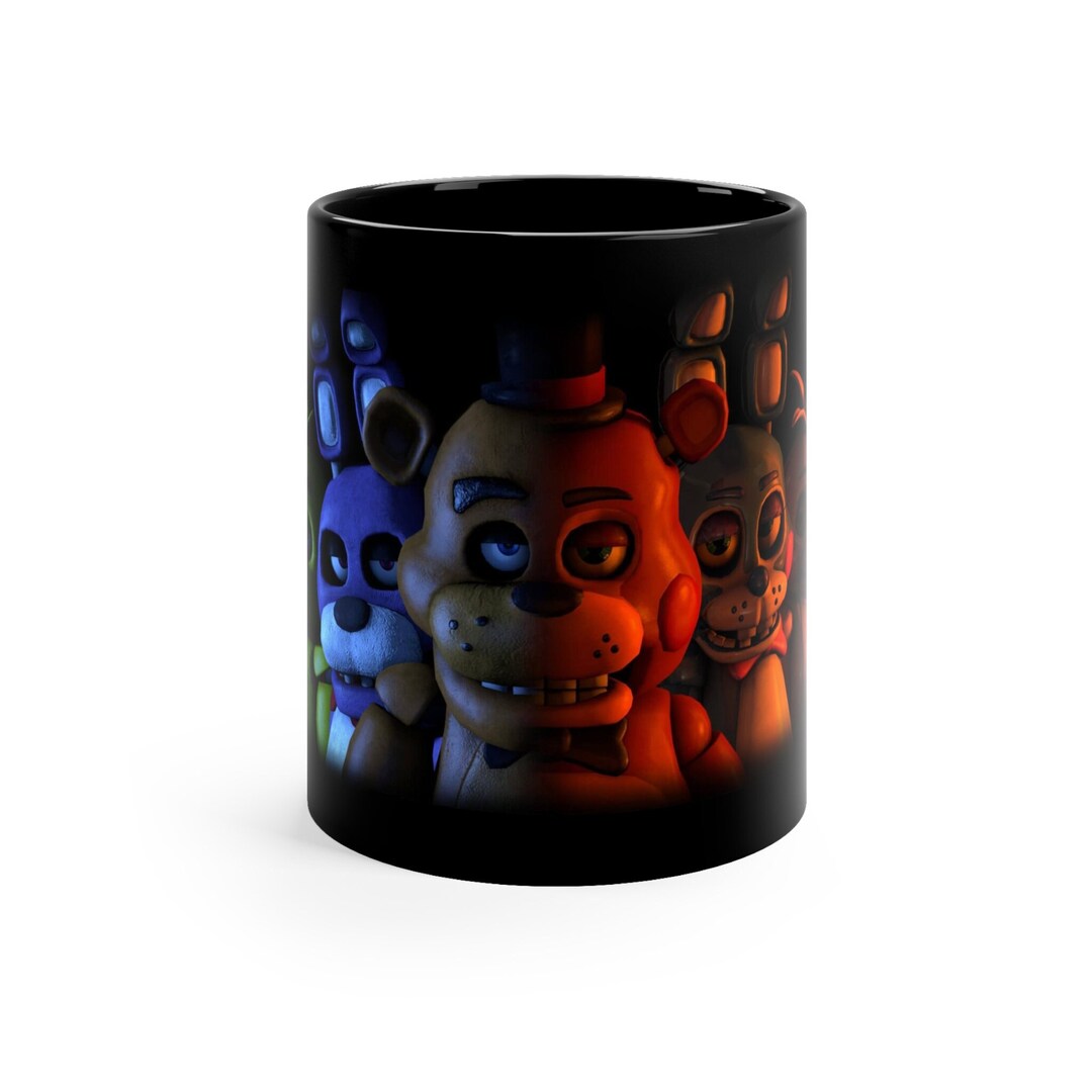 Five Nights at Freddy's - 11oz Black Mug (dishwasher & Microwave Safe ...