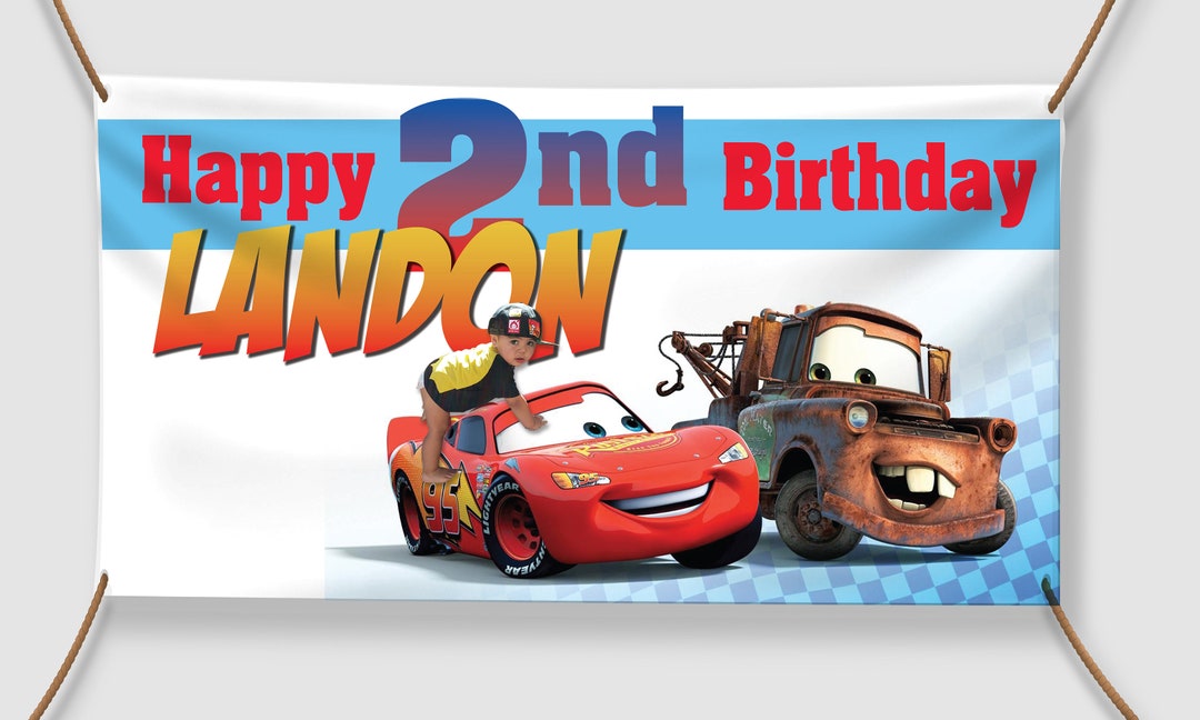 Lightning Mcqueen Birthday Banner, Printed & Shipped - Etsy