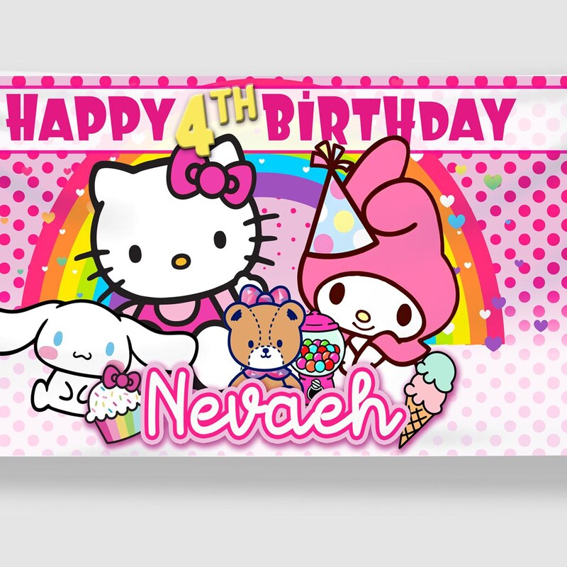 Hello Kittys Banner - Etsy