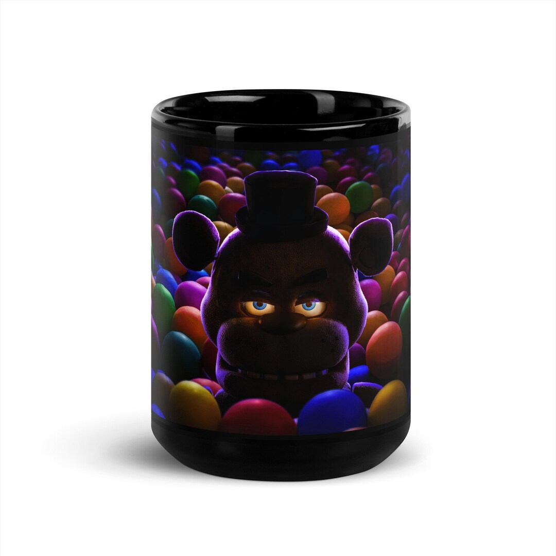 Five Nights at Freddy's Fazbear Black Glossy Mug - Etsy UK