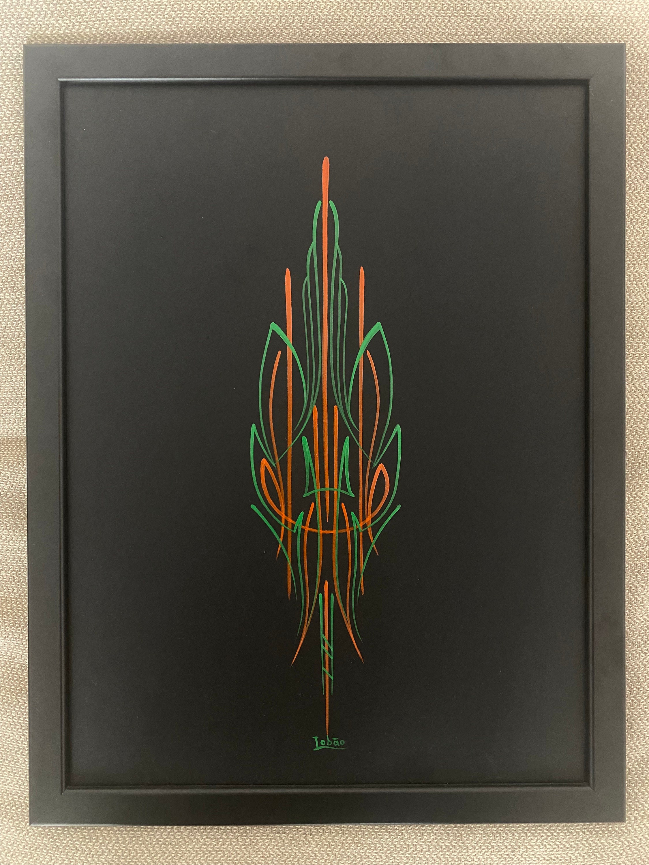 Pinstriping Original Panel, Hand Made, Kustom Kulture, Hot Rod Art ...