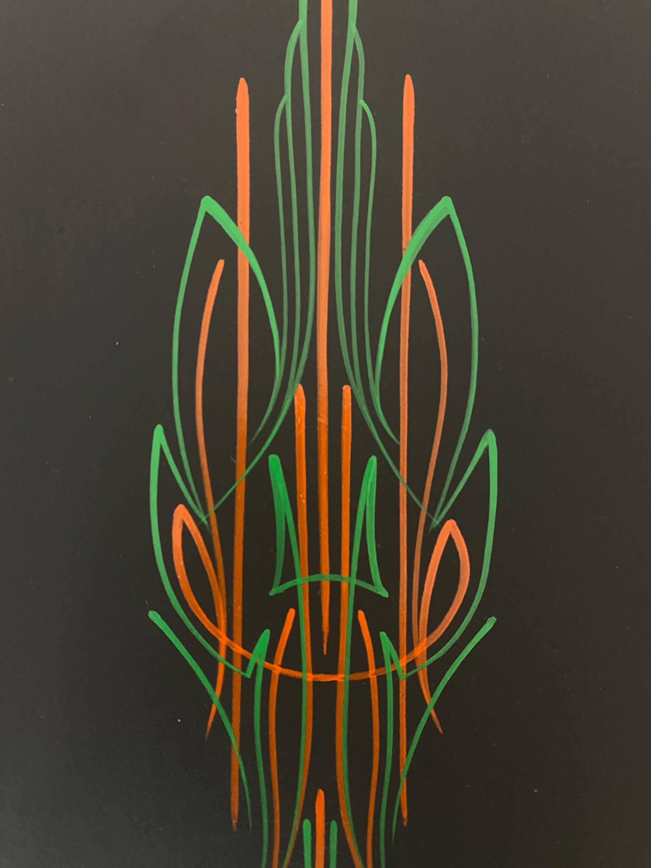 Pinstriping Original Panel, Hand Made, Kustom Kulture, Hot Rod Art ...