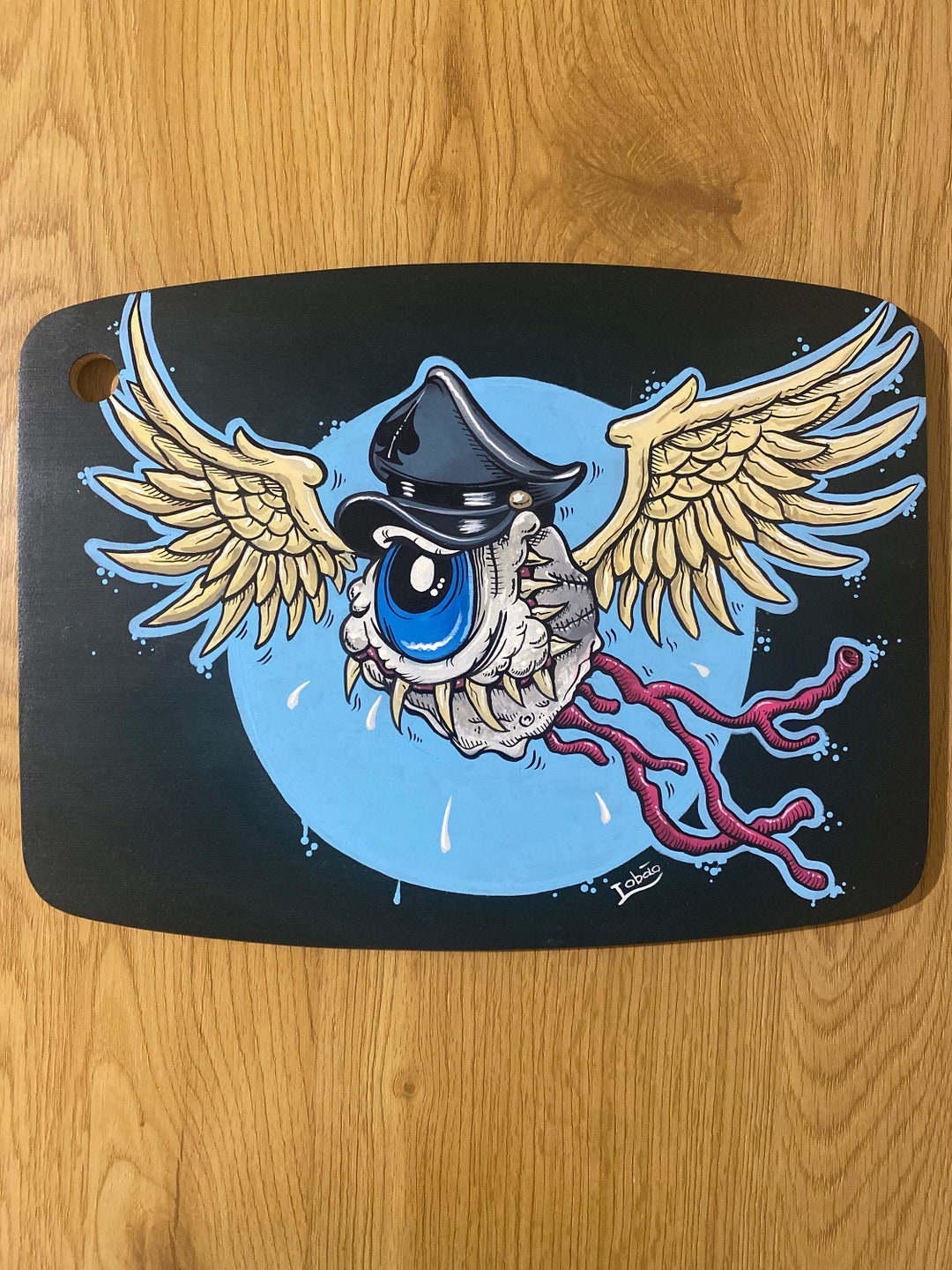 Kustom Sign Flying Eye Ball Hand Painted, Hotrod Style - Etsy